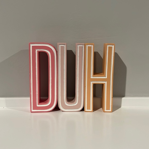 Accents | New Shelf Decor Letters D U H Can Be Sold Seperate | Poshmark